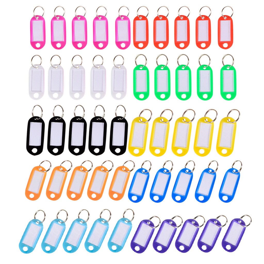 50 Stuks Plastic Custom Split Ring Id Key Tags Eti... – Vicedeal