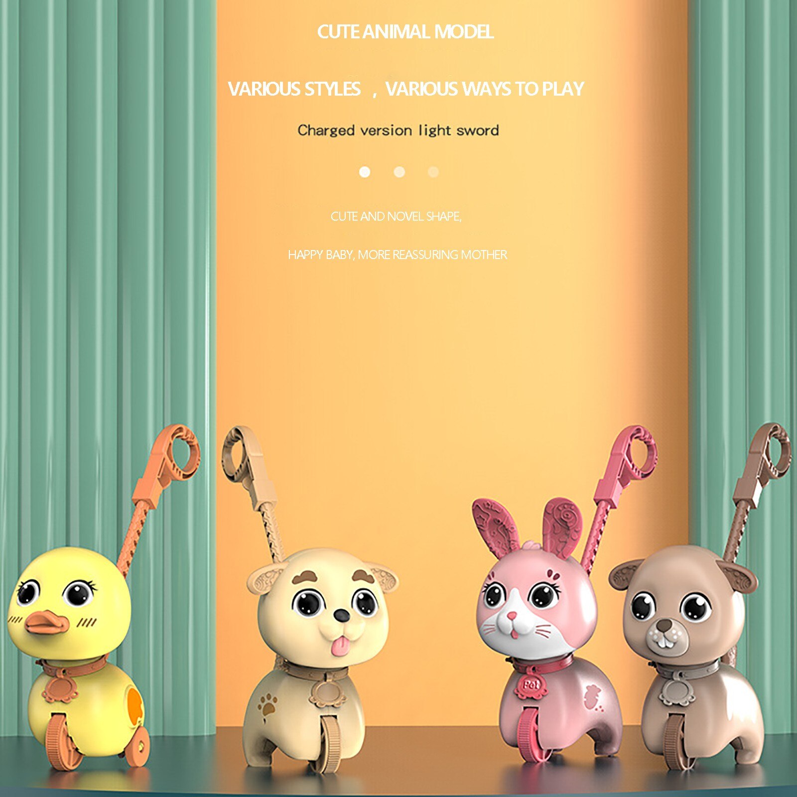 Baby Push Toy Lightweight Stroller Cute Cartoon Ha... – Grandado