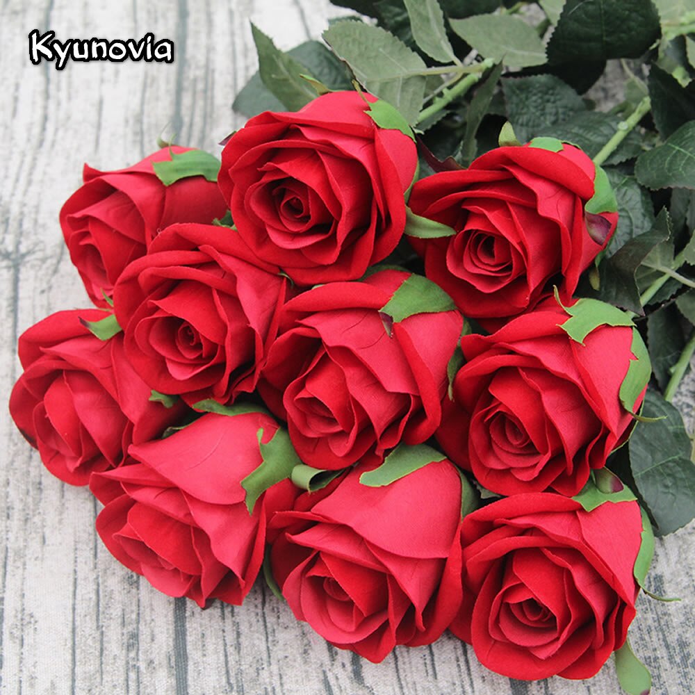 Kyunovia 72CM Single Rose Stem Artificial Silk Flo... – Vicedeal