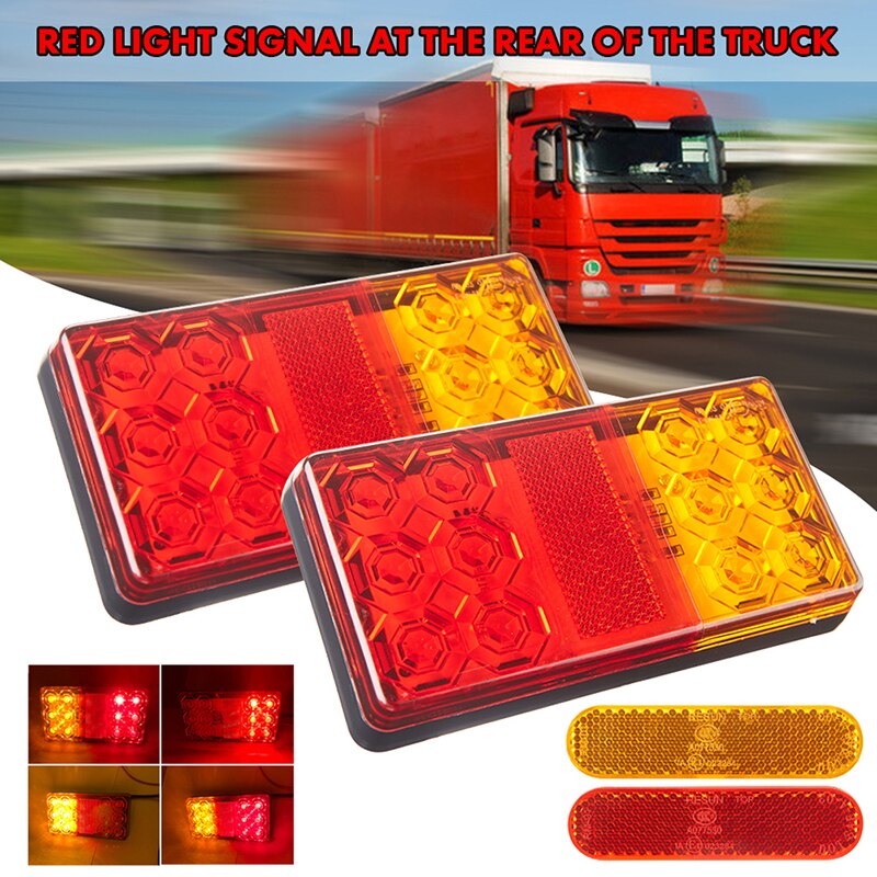 4pcs 12V/24V Truck Trailer Boat LED Stop Indicator... – Vicedeal