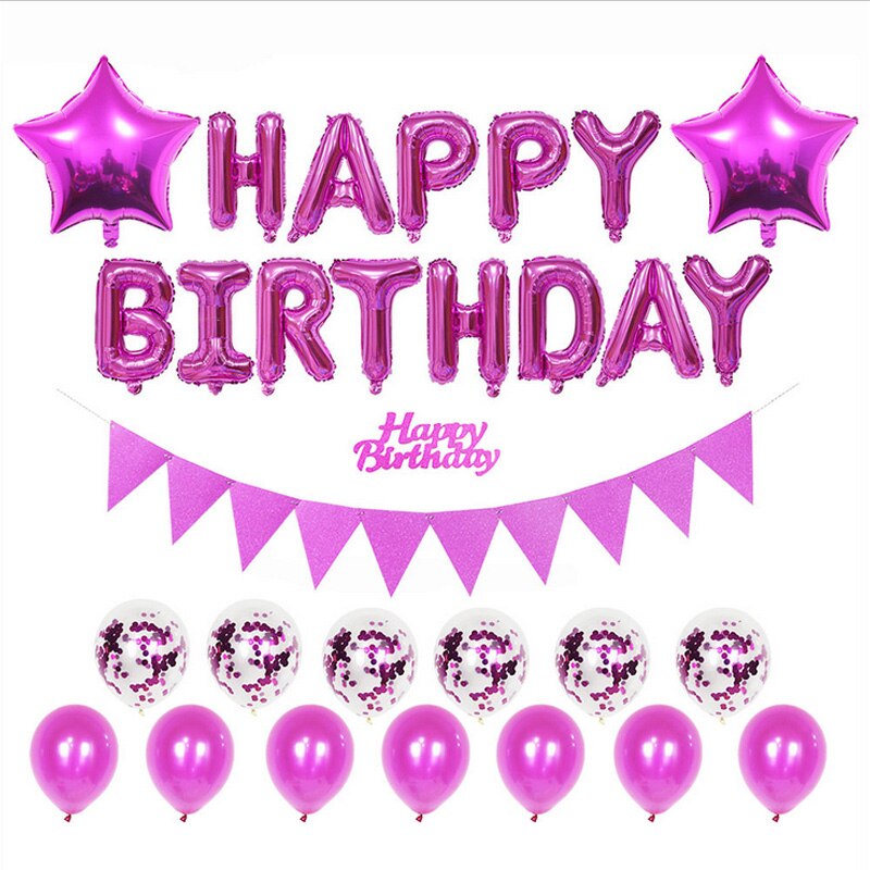 1Set Foil Letter Happy Birthday Banner Pennant Bun... – Grandado