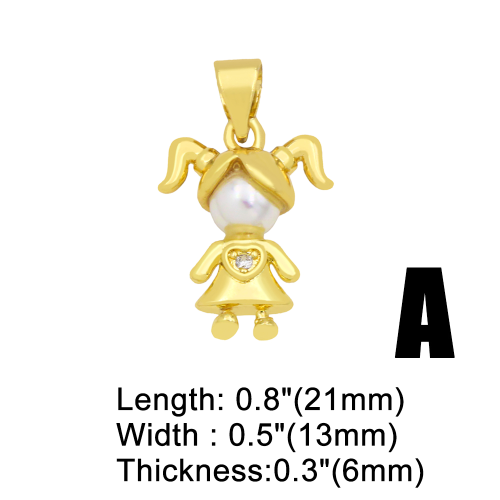 Ocesrio lille mini sød dreng og pige guldbelagt ve... – Grandado