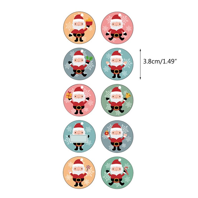 500pcs Handmade Christmas Santa Claus Stickers Bak... – Grandado