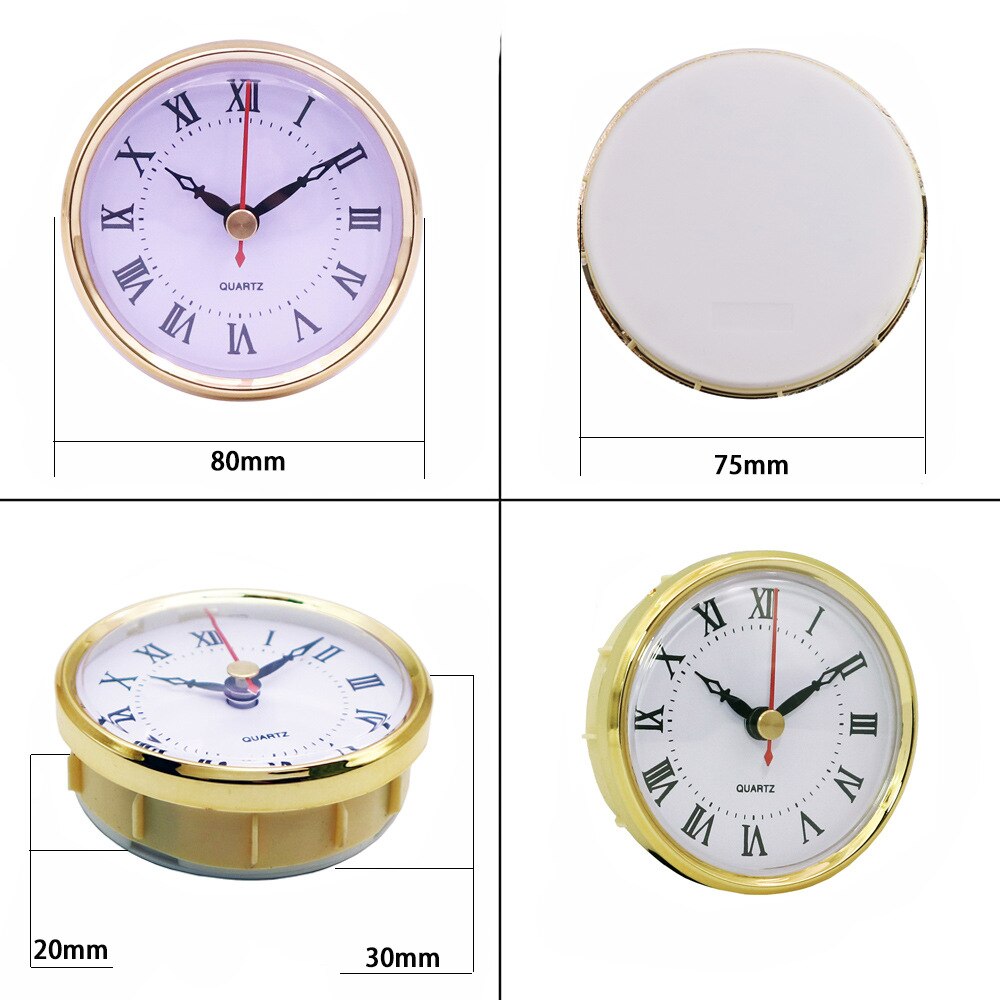 1 Piece Face Diameter 80MM Gold Rim Mini Clock Hea... – Grandado