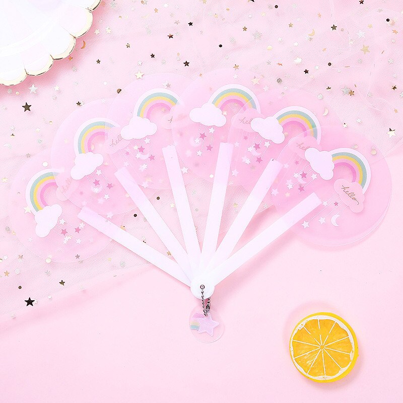 cooling fan Summer cute 6 fold cartoon folding stu... – Vicedeal