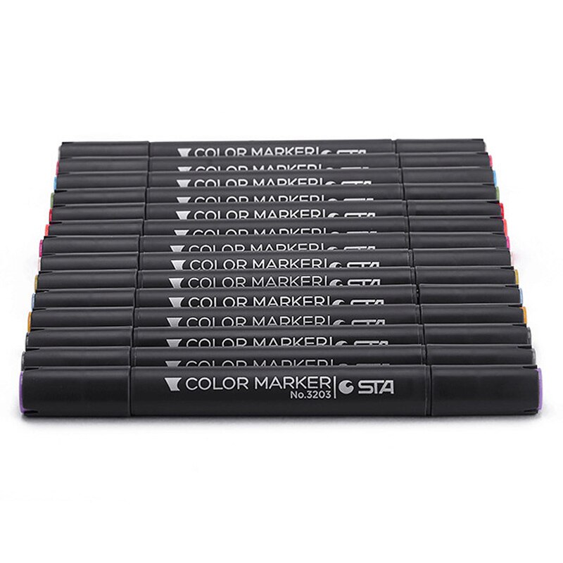 STA 60 Colors Dual Tip Art Markers Permanent Alcoh... – Grandado