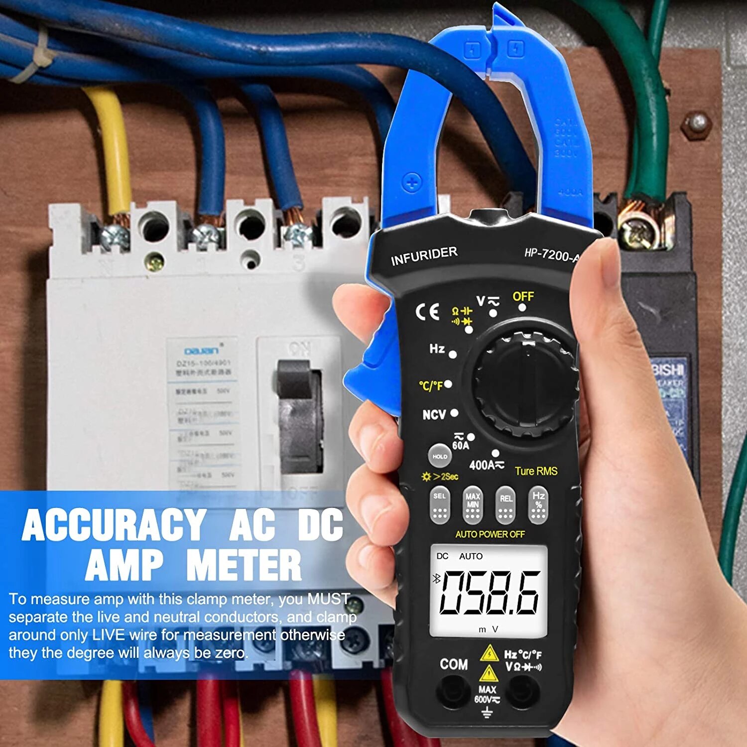 Wireless Bluetooth Clamp Meter HP-7200APP 6000 Cou... – Grandado