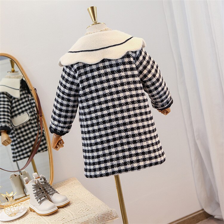 Girl's long cotton jacket small fragrant long ... – Grandado