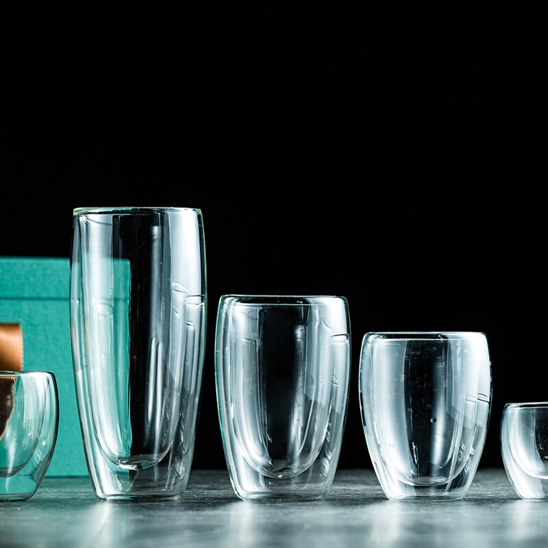 80-650ml Beer Swig Cocktail Glasses Glass Double G... – Grandado