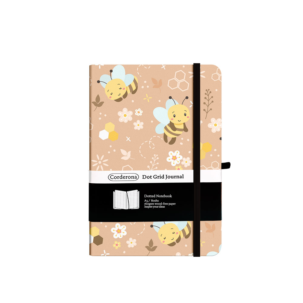 A5 Lovely Bee Bullet Dotted Grid Journal 160gsm Th... – Grandado