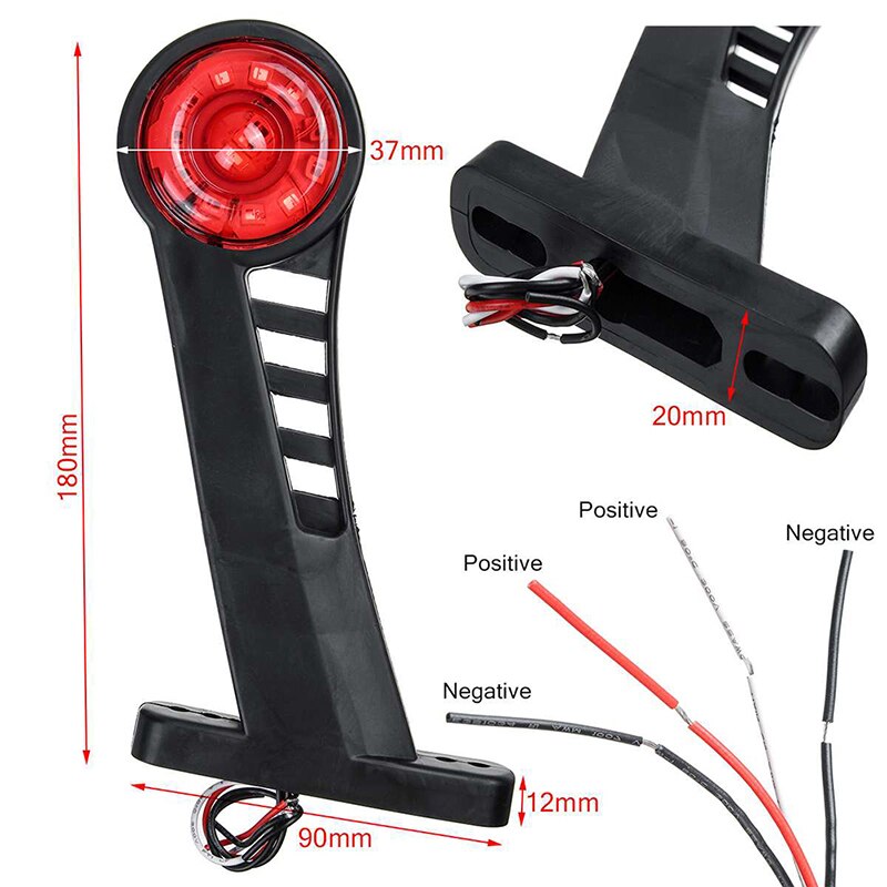 2pcs Bicolor 28 LED Car Truck Trailer Lorry Elbow ... – Grandado