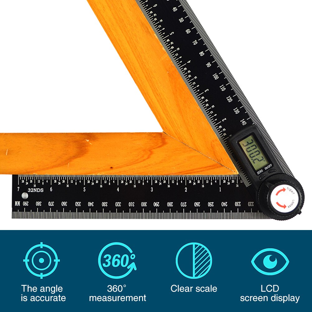 200mm Gauge Accurate Aluminum Alloy Digital Angle ... – Grandado