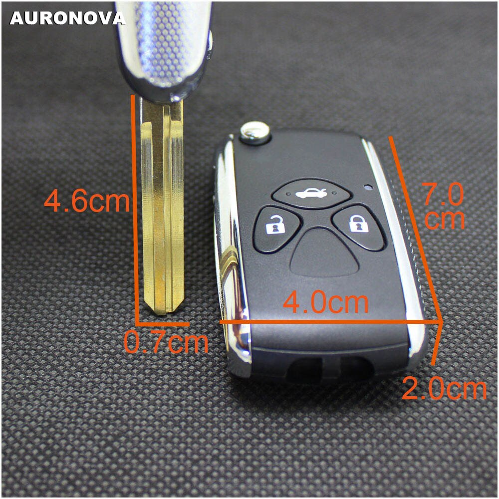 AURONOVA Upgrade Flip Folding Key Shell for Toyota... – Grandado