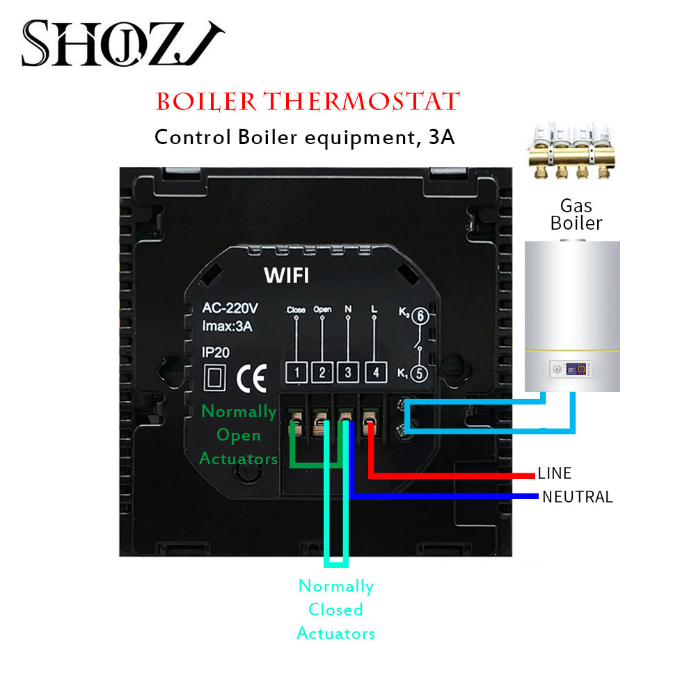 WiFi Touch Screen Thermostat Temperature Controlle... – Grandado