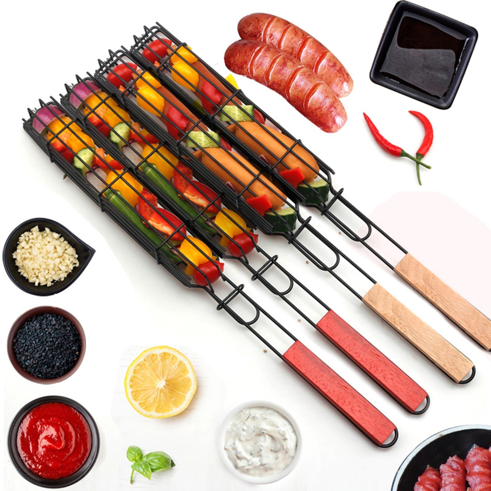 40 # Bbq Grill Mesh Worst 4Pc Dog Grill Kooi Worst... – Grandado