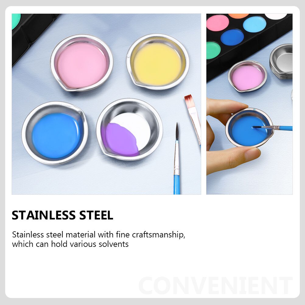 12Pcs School Painting Trays Stainless Watercolor T... – Grandado