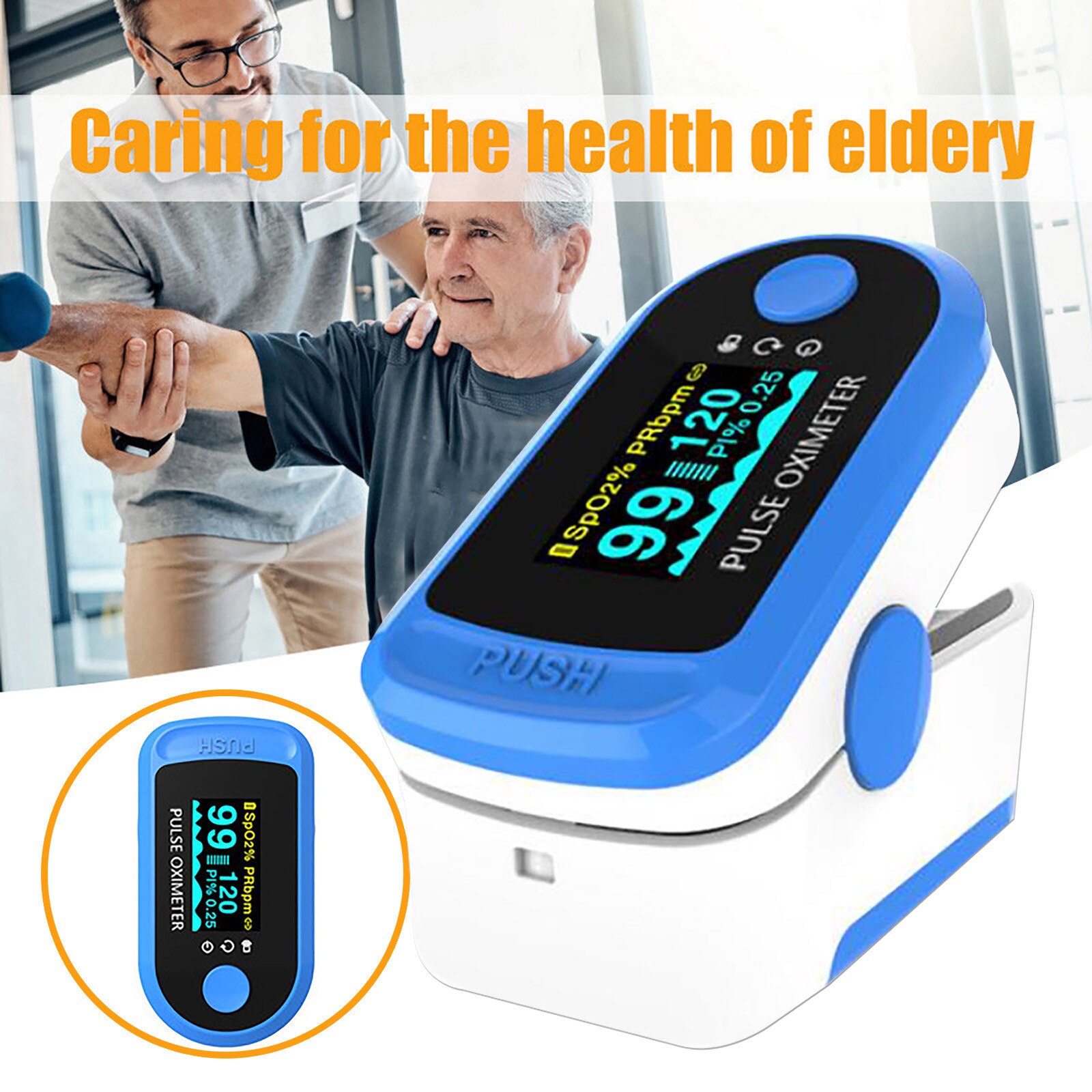 LED Screen Finger Clip Oximeter Pure Monitor Digno... – Grandado