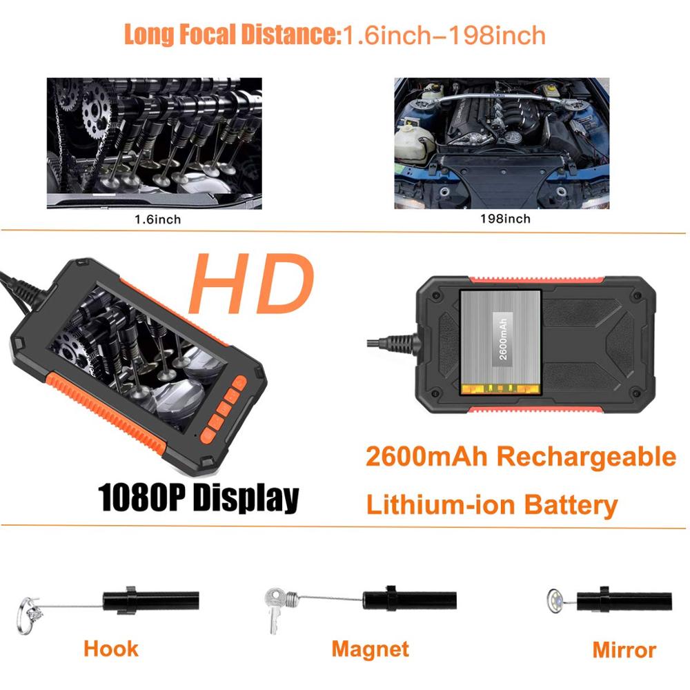 Industrielt endoskop 1080p hd boreskop kamera vide... – Grandado