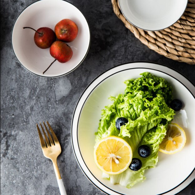 Ceramic plate rice plate household plate microwave... – Vicedeal