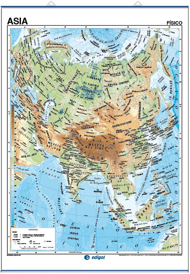 Azië, Fysieke/Politieke – Grandado