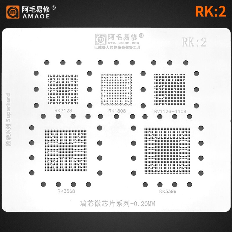 Direct heating BGA Stencil for Rockchip RK3568/RK3... – Vicedeal