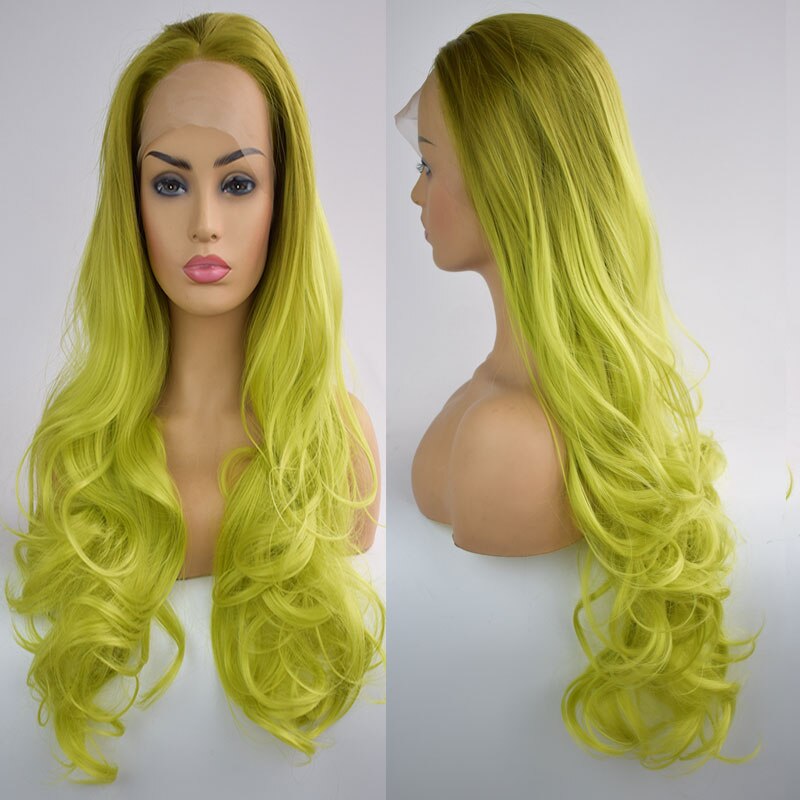 Bombshell Natural Wave Synthetic Hair Lace Front W... – Vicedeal