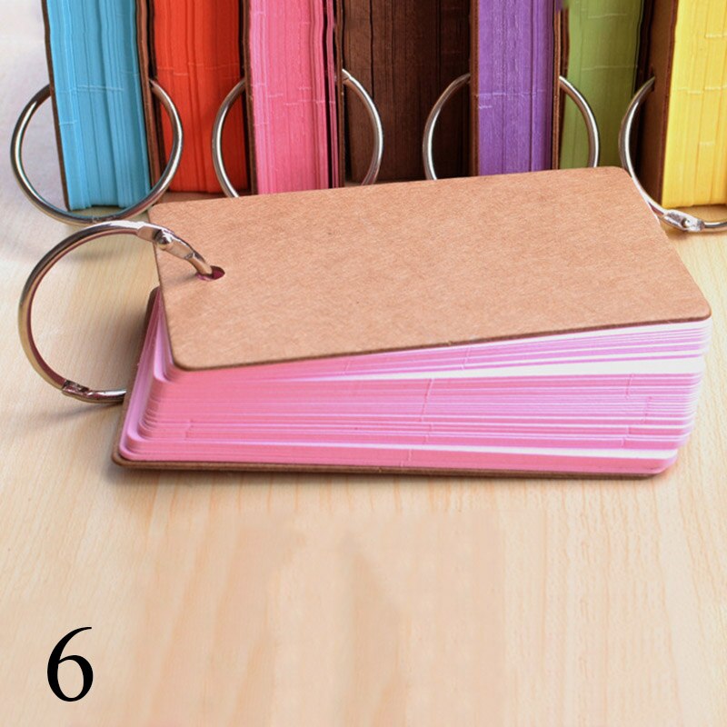 50 vellen Memo Pad Binder Ring Flip Flash Kaarten ... – Grandado