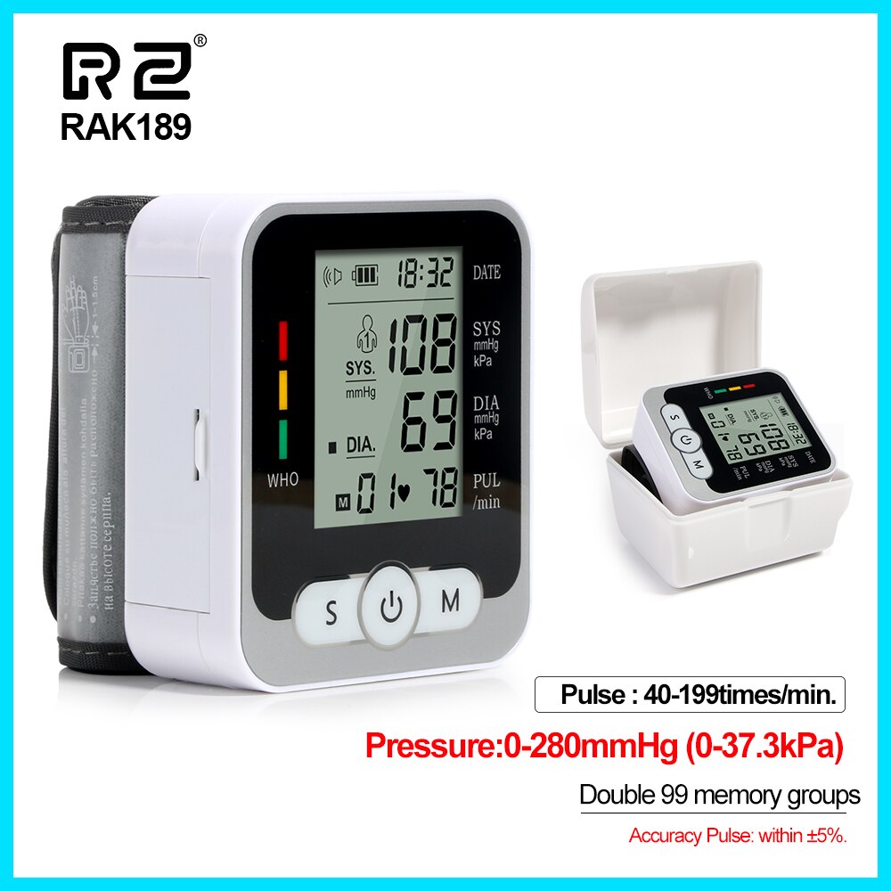 RZ Wrist Blood Pressure Monitor Automatic Digital ... – Grandado