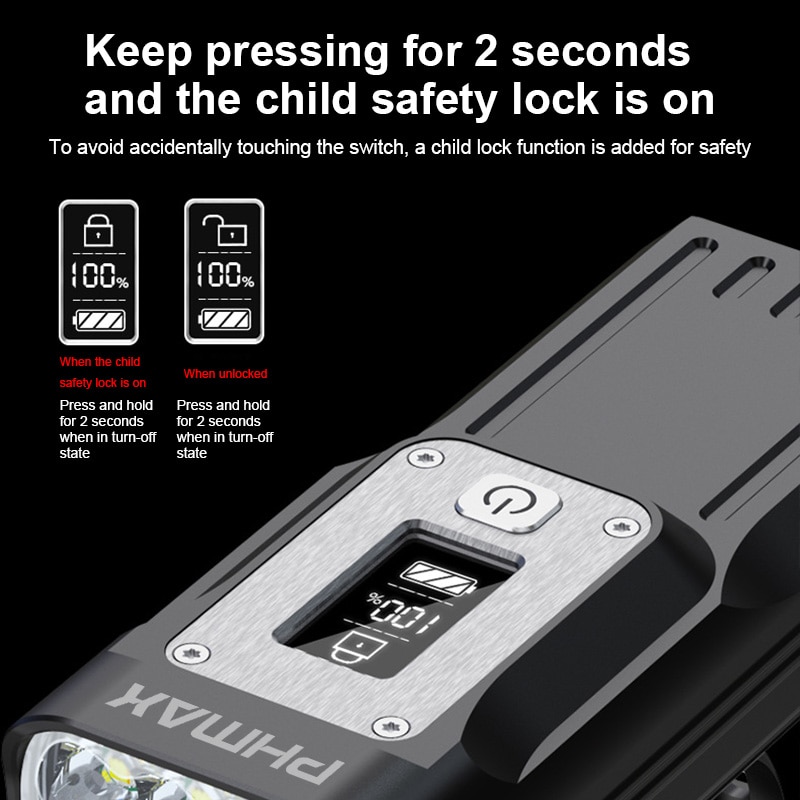 PHMAX 2000 Lumens Front Bike Light USB Rechargeabl... – Vicedeal