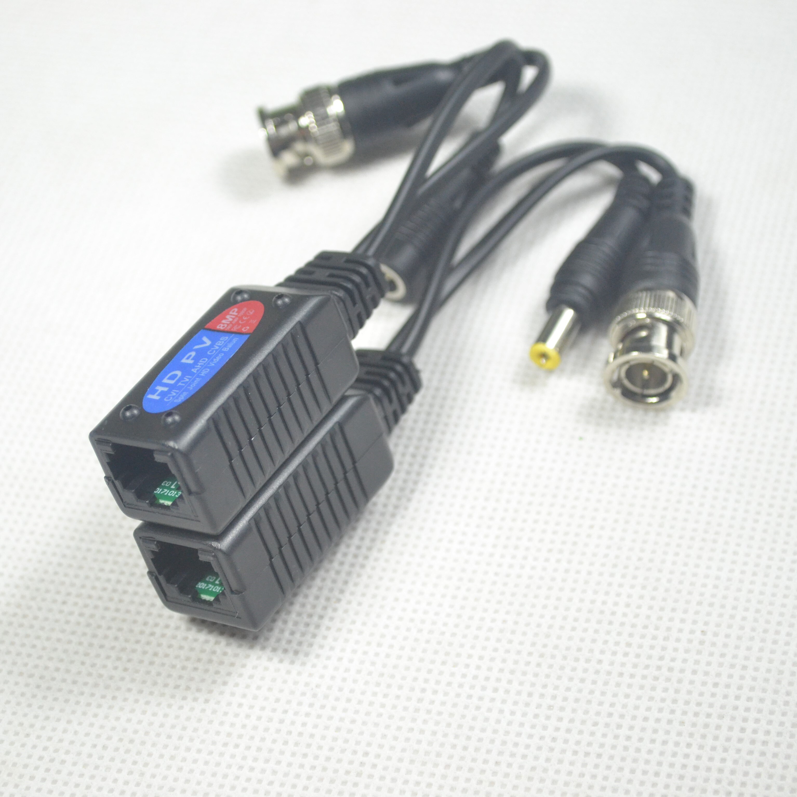 5pairs 8MP Video balun Split Joint CCTV BNC Power ... – Grandado