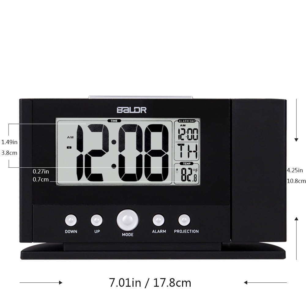 Baldr Digital Projection Alarm Clock Constant Back... – Grandado