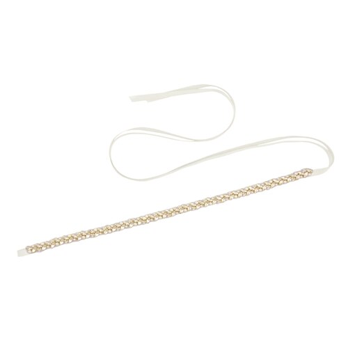 TRiXY S383-s Crystal Wedding Belt Thin Rhinestones... – Grandado