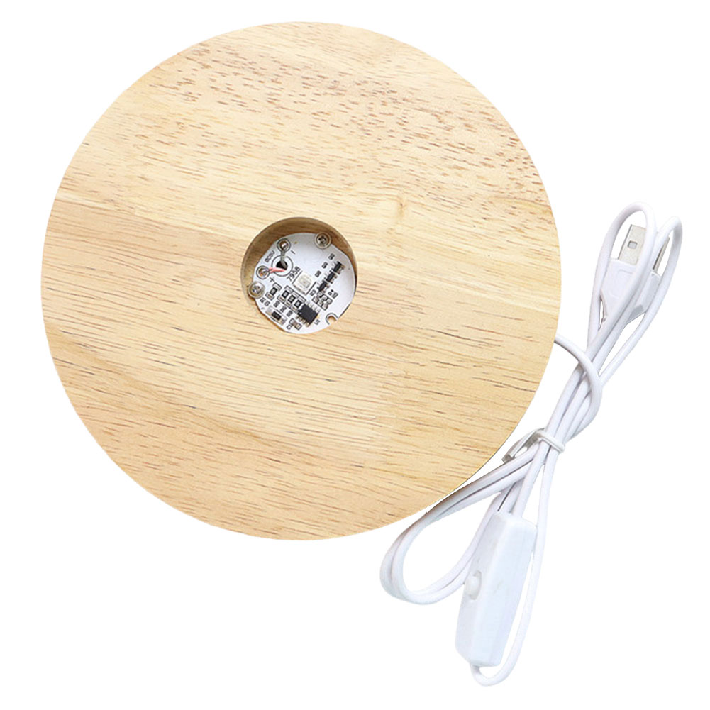 4 Inch Illuminated Display Base Wooden LED Night L... – Grandado