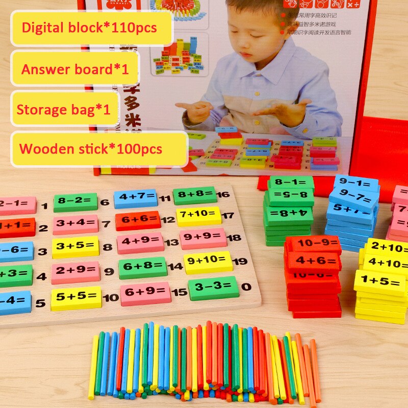 Kids Math Toys Wooden Multicolour Mathematics Math... – Grandado