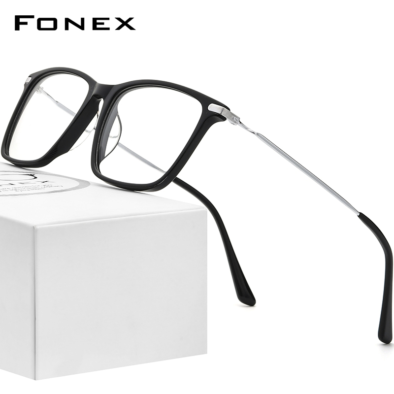FONEX Titanium Optical Glasses Frame Men Retro Squ... – Grandado