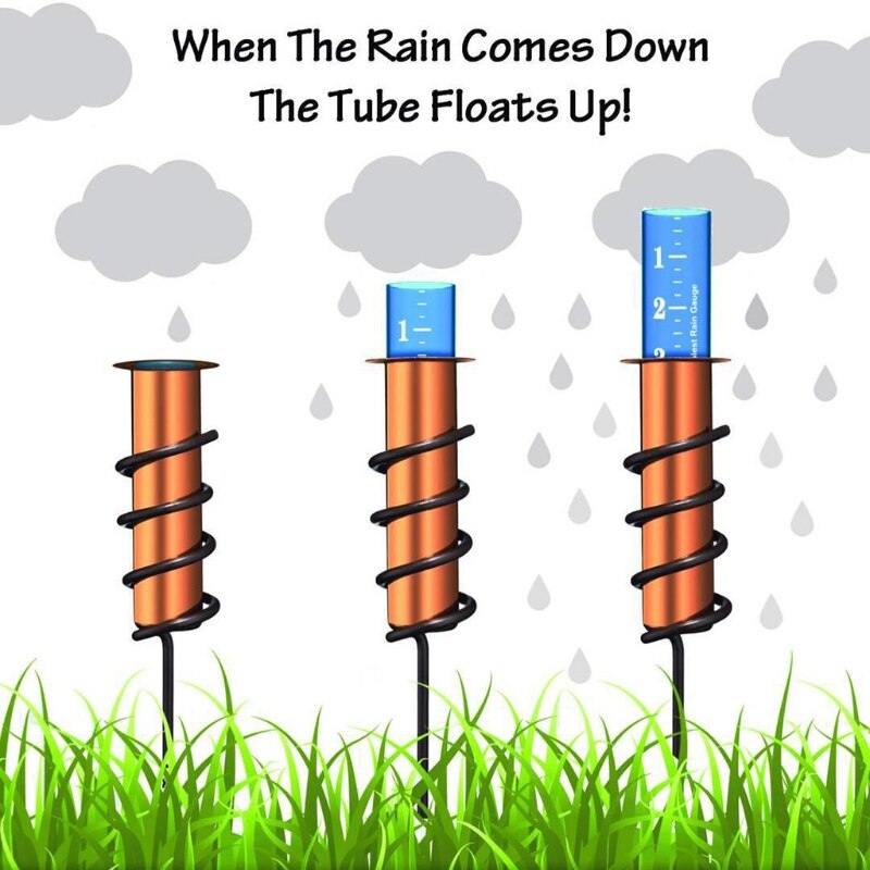 Spiral Lawn Rain Gauge Outdoor Copper Accurate Flo... – Grandado
