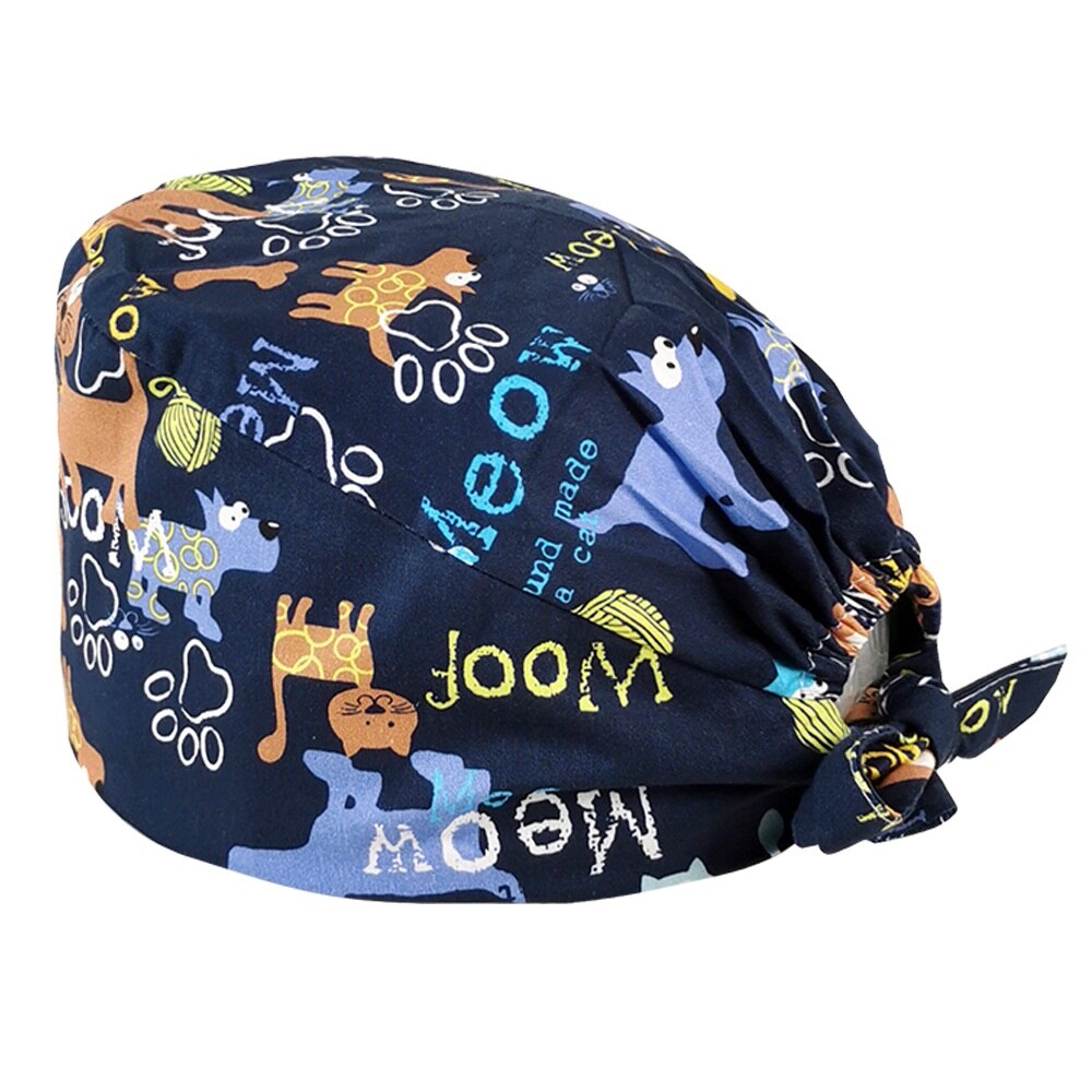 pure cotton cartoon print nurse cap operating room... – Vicedeal