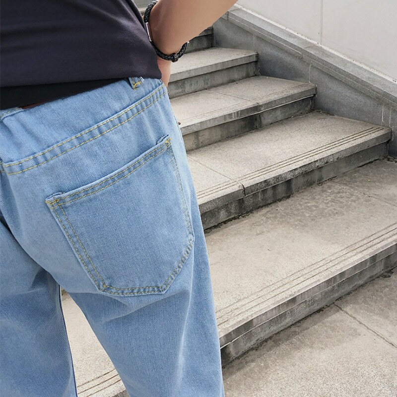 Men Jeans Retro Loose Plus Size 5XL Straight Solid... – Vicedeal