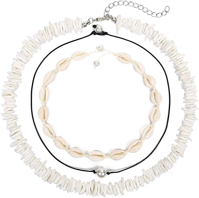 Shell Choker Necklace Chips Seashell Hawaiian summ... – Grandado