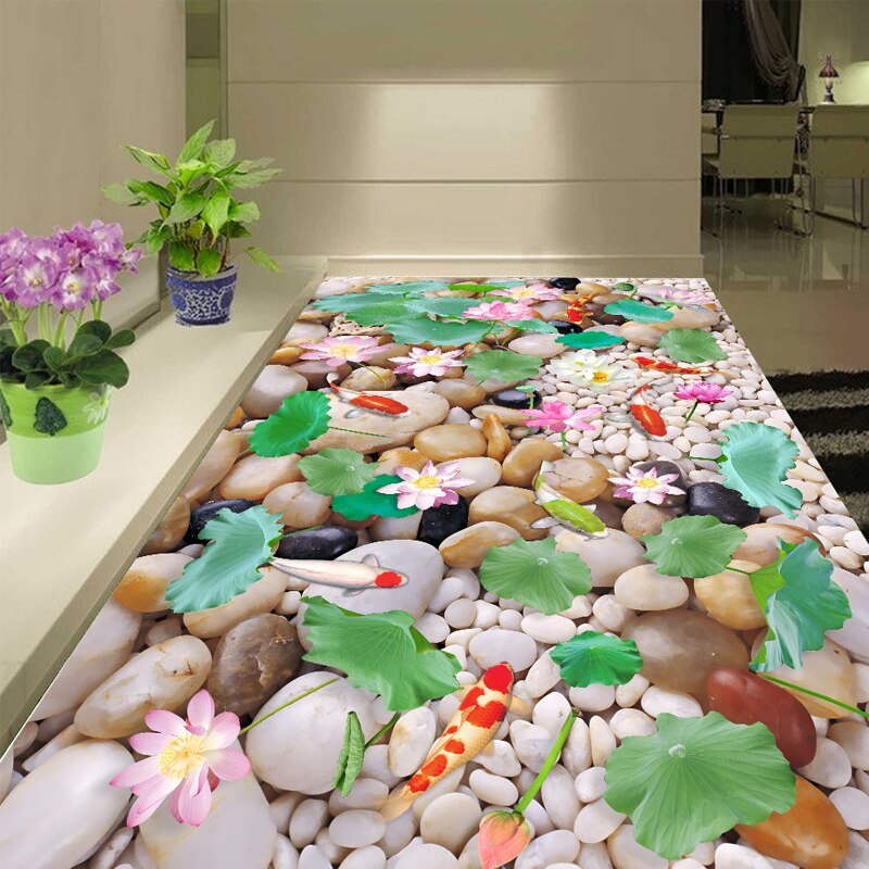 Floor Stickers Waterproof Tiles Pond Koi Fish Floo... – Grandado