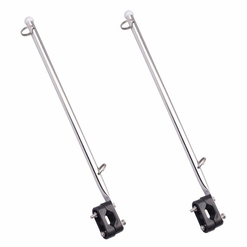 2x 14 tommer flagstangholder rustfrit stål 7/8 tom... – Grandado