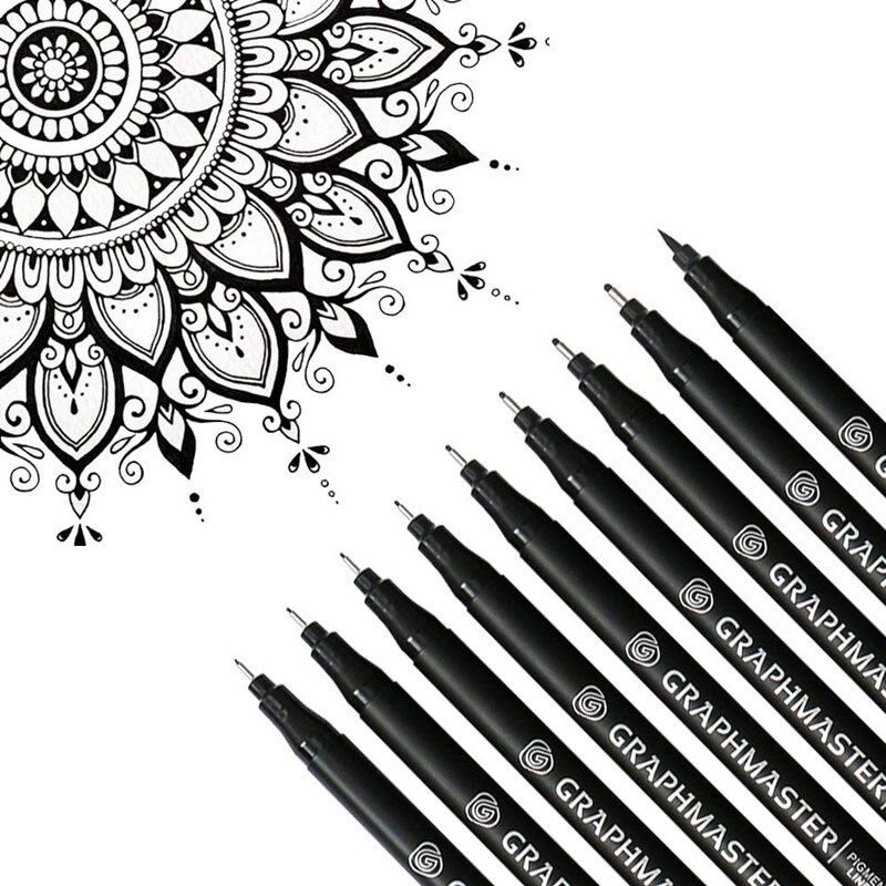 6/9 Pcs/Set Drawing Liner Black Ink Liners for Dra... – Grandado