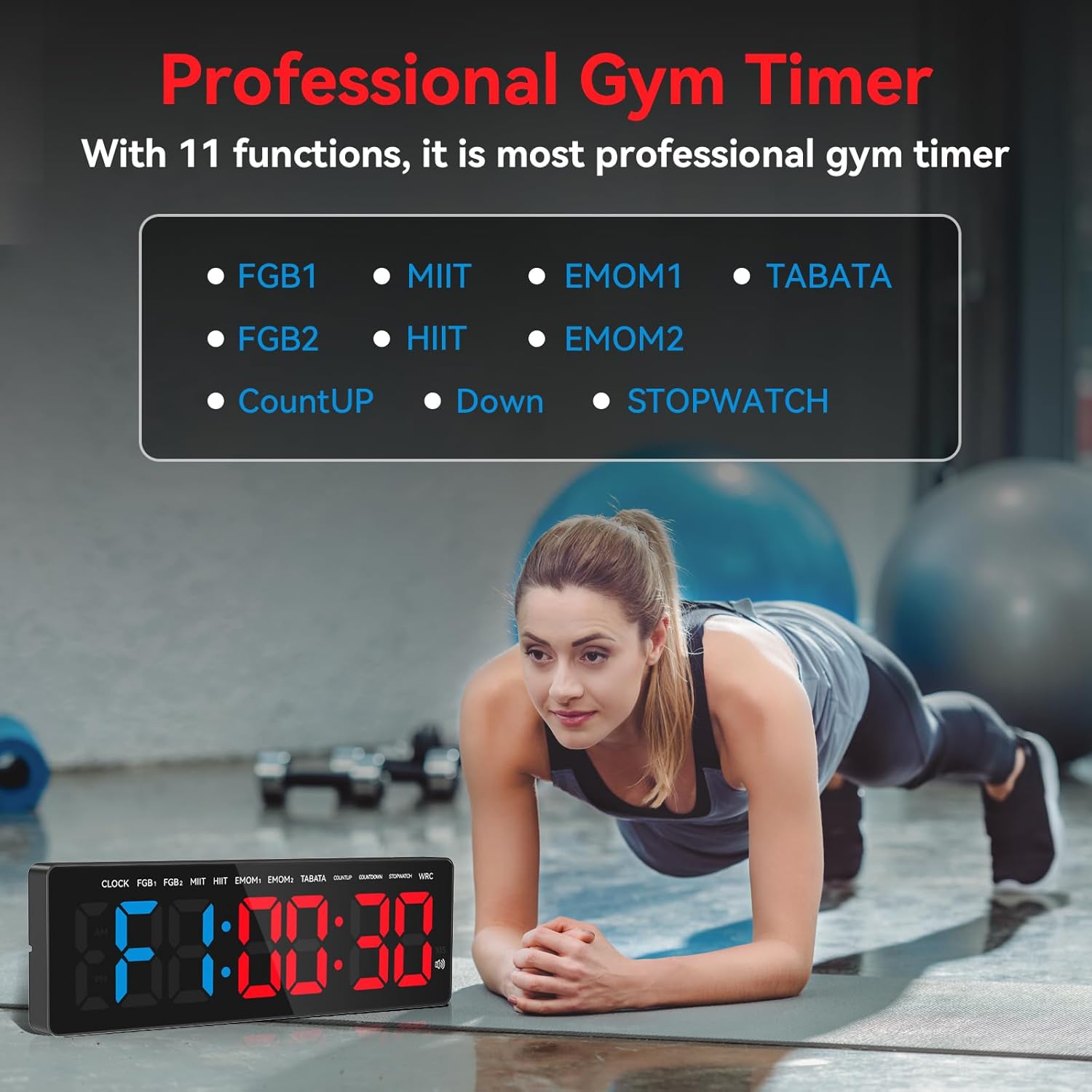 3,5" digitale gymtimer training countdown/up klok ... – Grandado