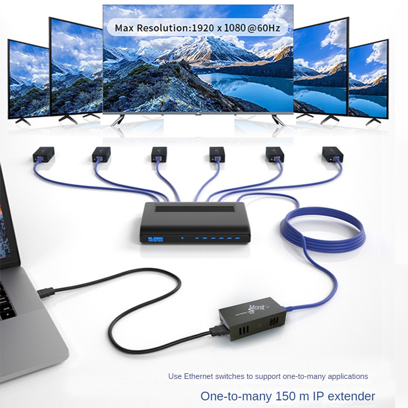 150M HDMI Extender via RJ45 Cat5e/6 Kabel 1080P Vi... – Grandado