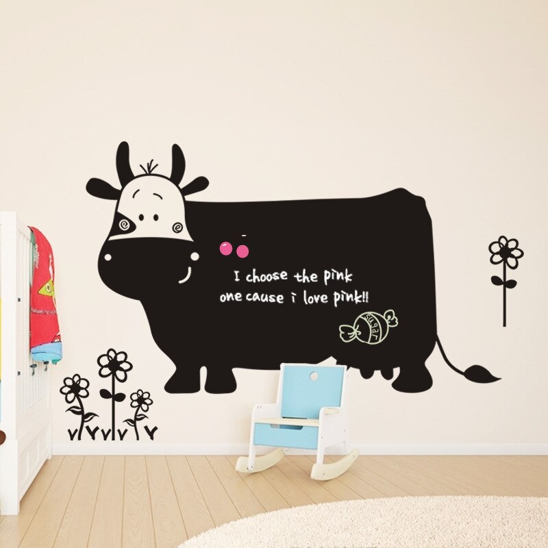 Cartoon Lovely Cow Blackboard Stickers Animal Chal... – Vicedeal