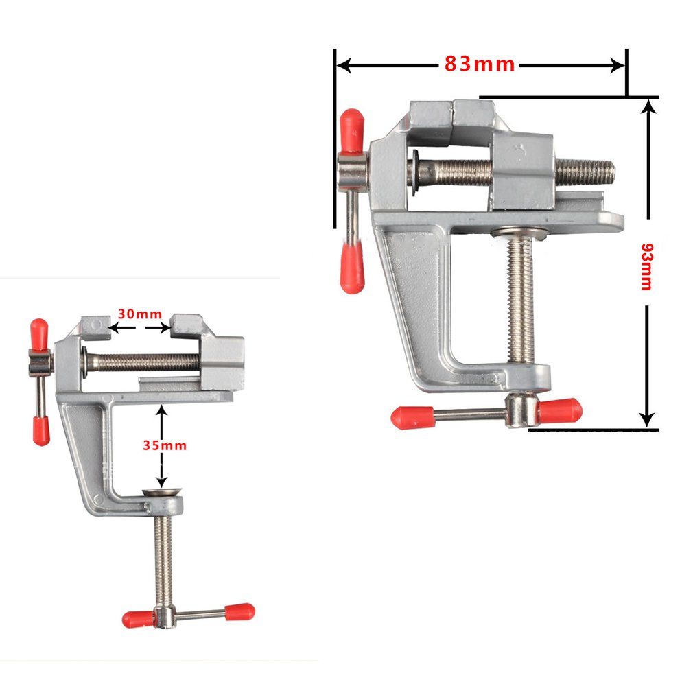 Mini Bench Vise Table Screw Vise Aluminium Alloy 30mm Table Bench Clamp Vise for DIY Craft Mold ...