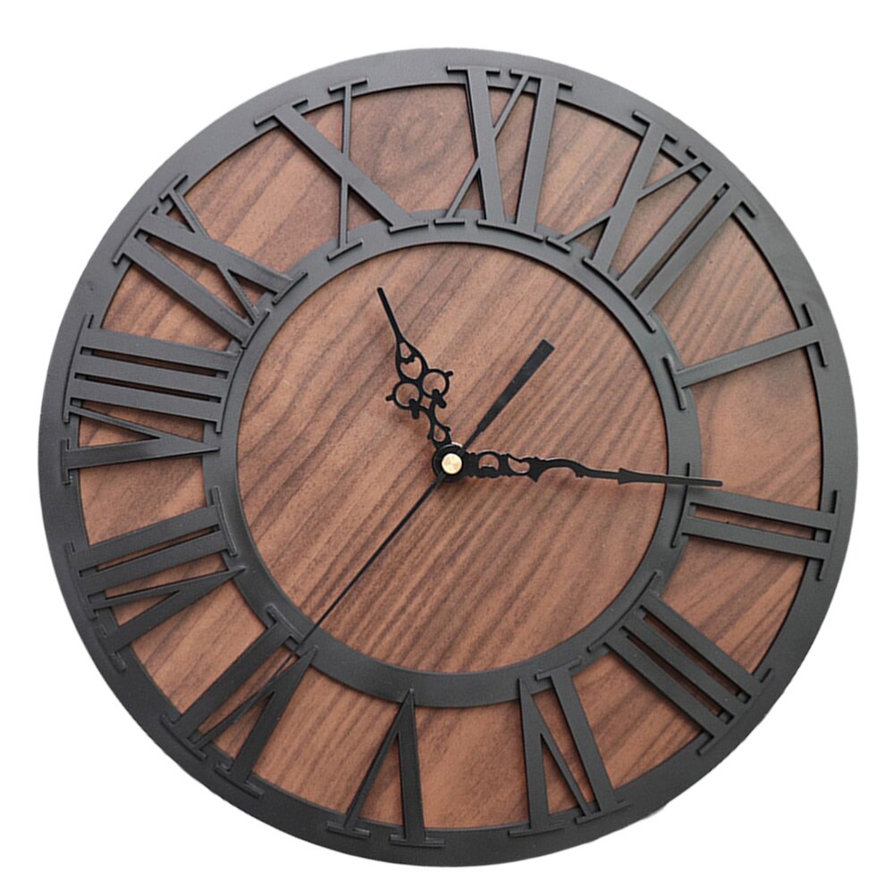 Roman Digital Wall Clock Simulation Wooden Wall Cl... – Grandado
