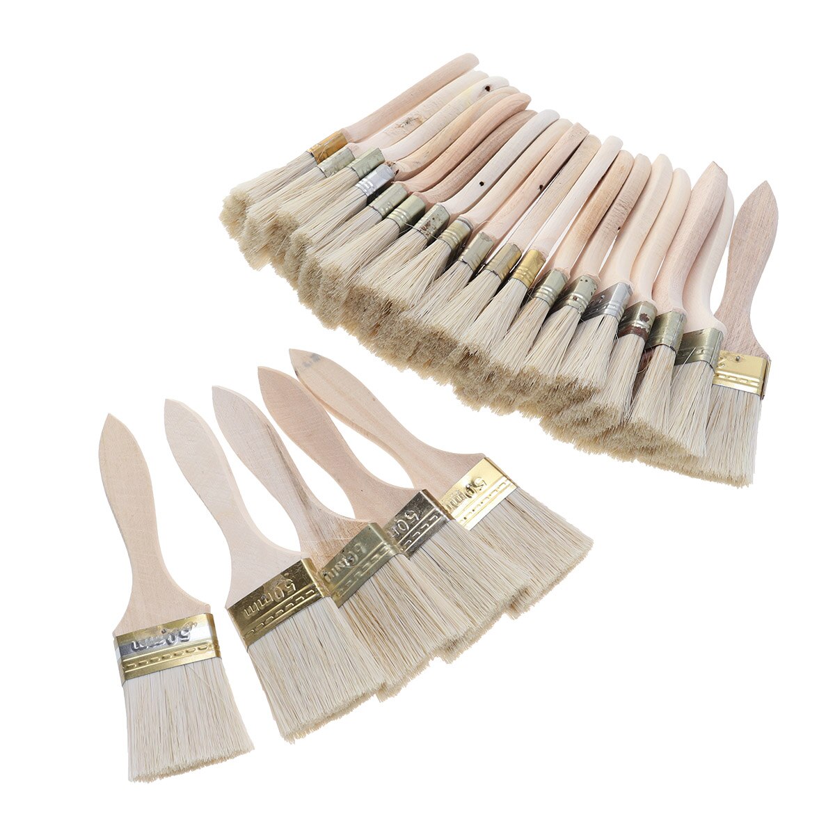 23pcs Paint Brushes Wooden Handle Bristle Brush fo... – Vicedeal