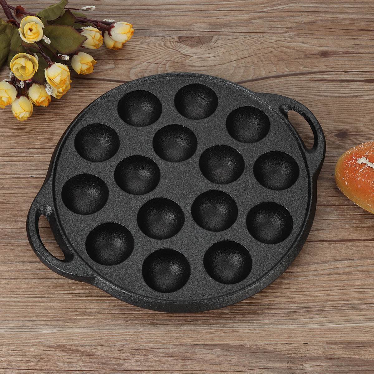 15 Gaten Poffertjes Cake Pan Ei Knoedel Pan Ontbij... – Vicedeal