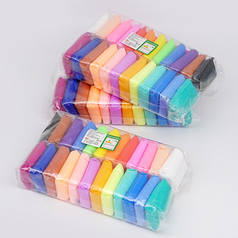 QWZ 24 colors Fluffy Slime Toys Polymer Clay Putty... – Grandado